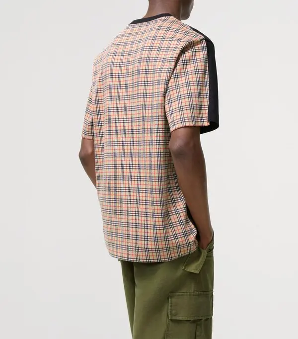Burberry Cotton Check Back T-shirt