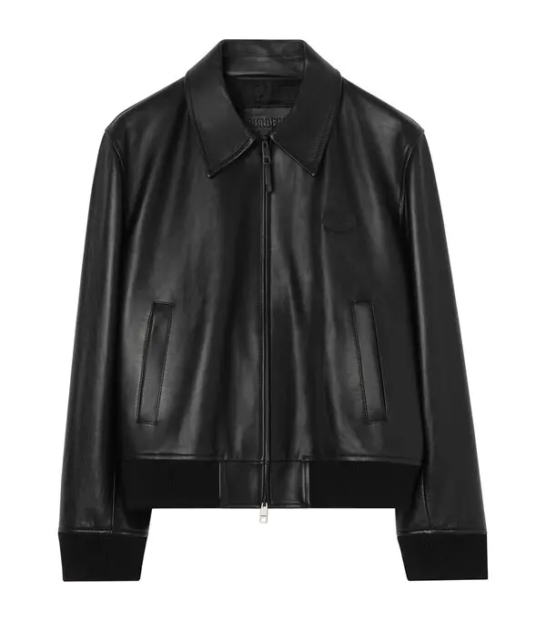 Burberry Bloomsbury Leather Bomber Jacket