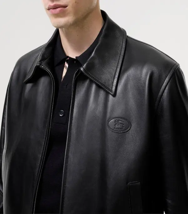 Burberry Bloomsbury Leather Bomber Jacket