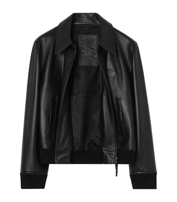 Burberry Bloomsbury Leather Bomber Jacket