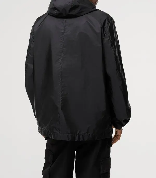 Burberry Pembrey Hooded Jacket With Leather Trims