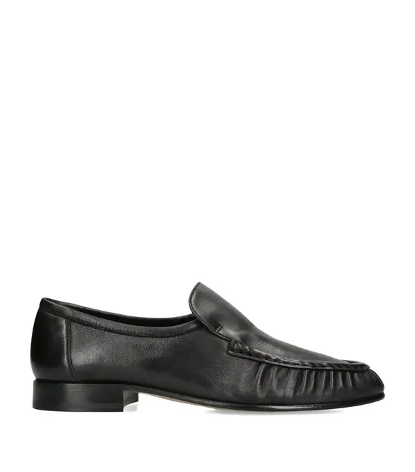 THE ROW Soft Moccasin Two Leather Loafers
