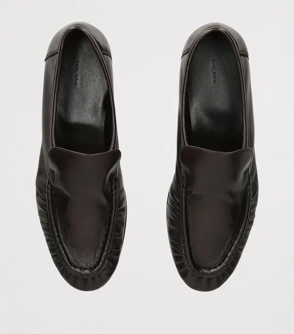 THE ROW Soft Moccasin Two Leather Loafers