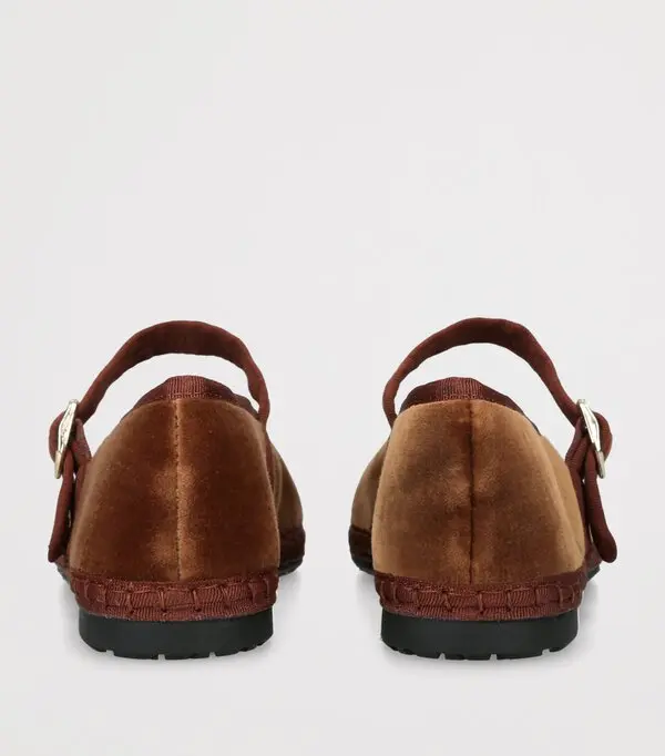 FLABELUS Velvet Pierre Mary Janes