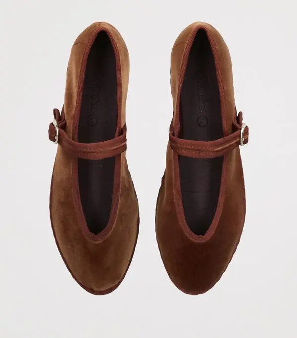 FLABELUS Velvet Pierre Mary Janes