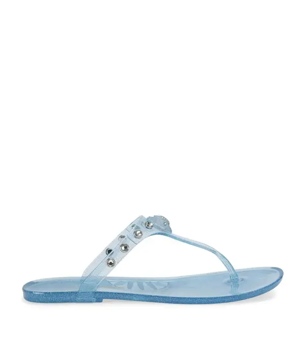 Kurt Geiger Maddison Embellished T-bar Sandals - Blue