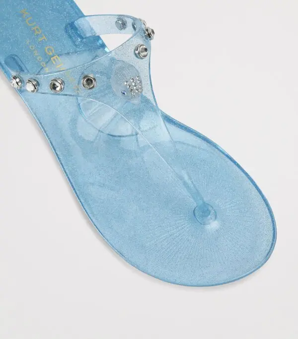 Kurt Geiger Maddison Embellished T-bar Sandals - Blue