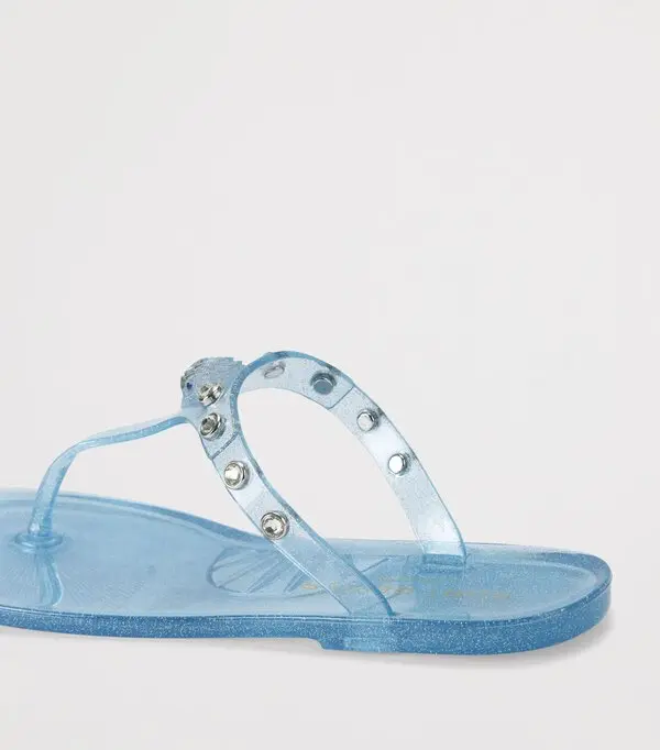 Kurt Geiger Maddison Embellished T-bar Sandals - Blue