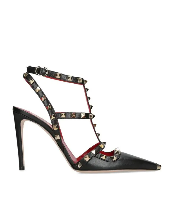 Valentino Garavani Leather Rockstud Pumps - Black