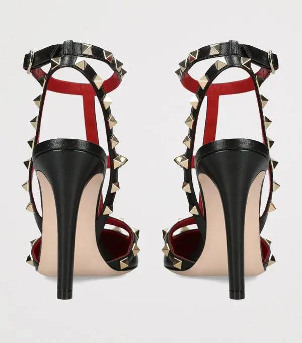 Valentino Garavani Leather Rockstud Pumps - Black