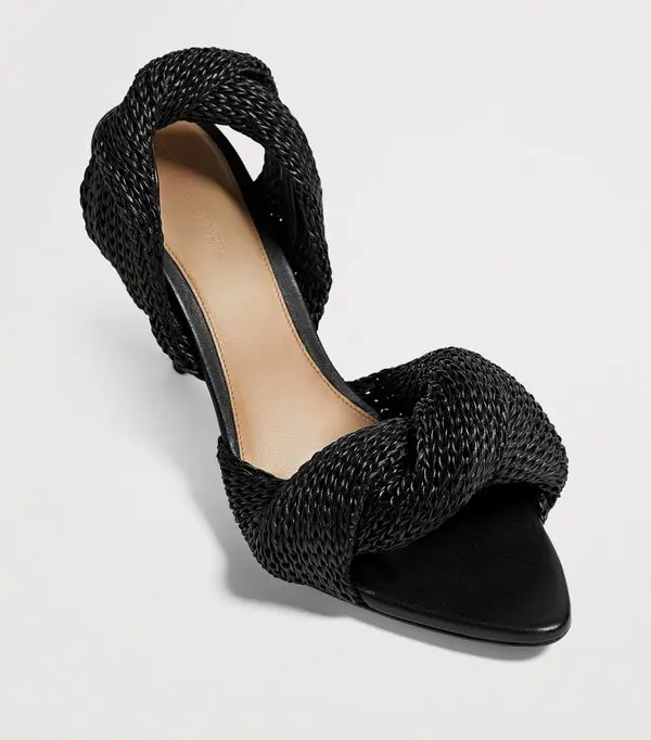Bottega Veneta Lambskin Woven Grace Slingback Sandals