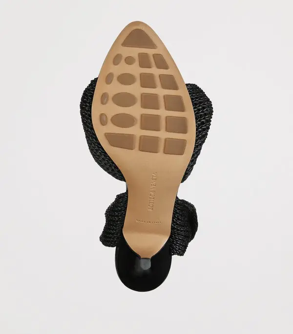 Bottega Veneta Lambskin Woven Grace Slingback Sandals