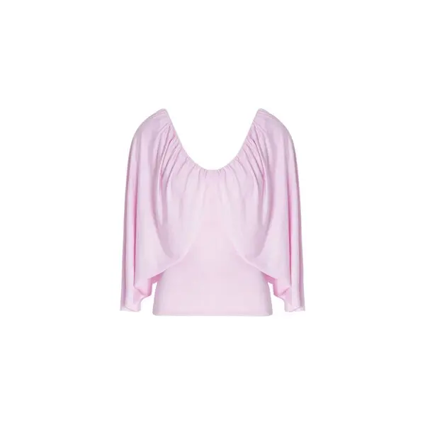CONCEPTO Rosea Cape-style Top In Fluid Viscose