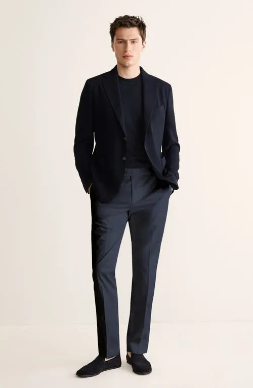 Mango Slim Fit Stretch Cotton Tailored Trousers