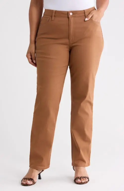 Jones New York Lexington Straight Leg Jeans - Caramel