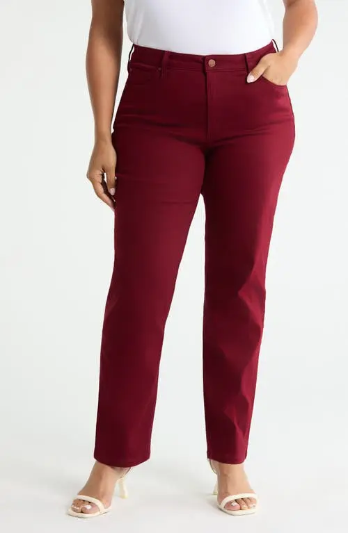 Jones New York Lexington Straight Leg Jeans - Classic Wine