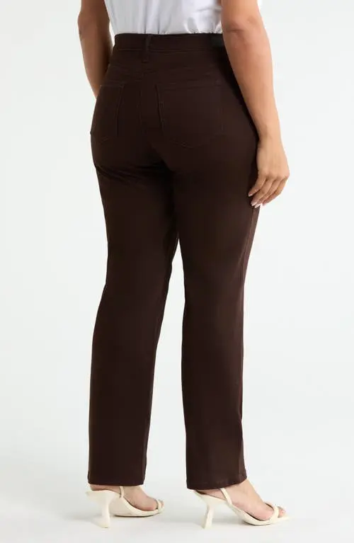 Jones New York Lexington Straight Leg Jeans - Coffee Bean
