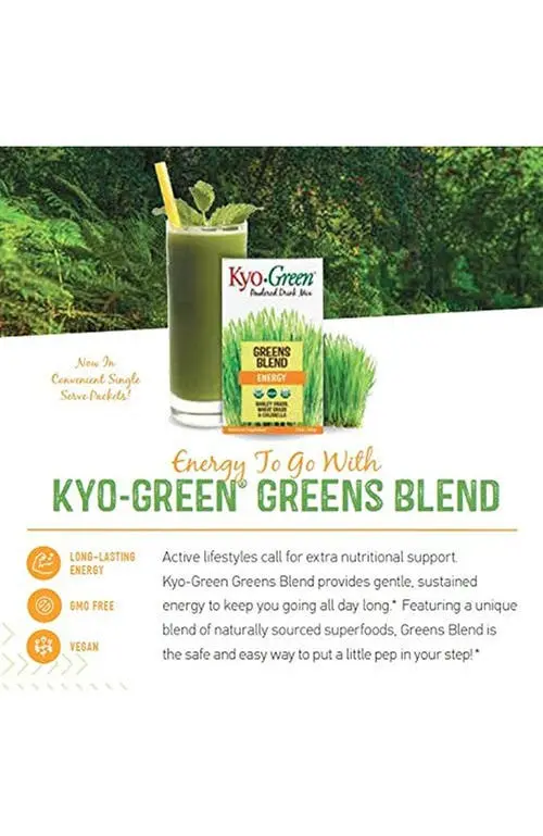 KYO-GREEN Greens Blend Energy, Powdered Drink Mix