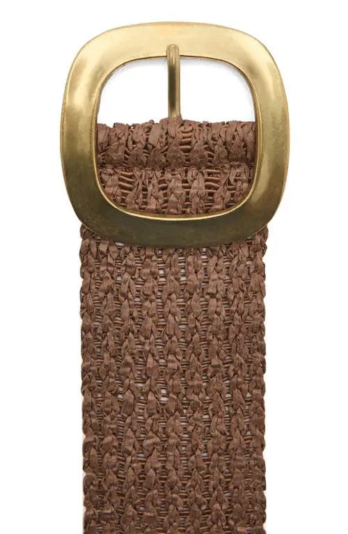 Mango Braided Straw Wide Belt
