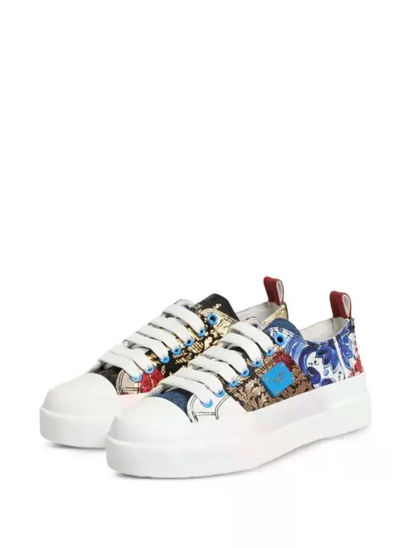 Dolce & Gabbana Patchwork Brocade Sneakers