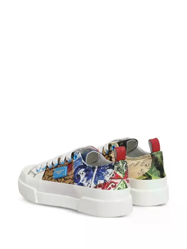 Dolce & Gabbana Patchwork Brocade Sneakers