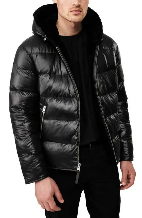 Mackage Bryce Reversible Water Resistant Genuine Shearling Down Coat