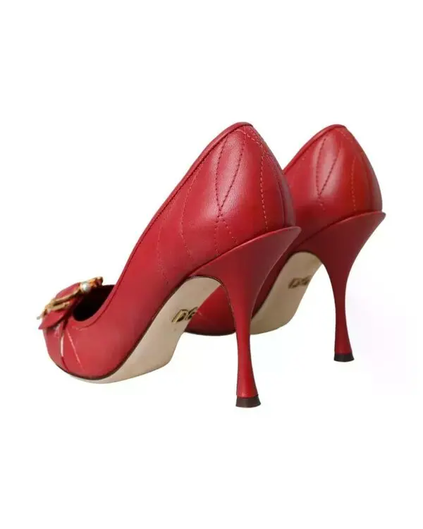 Dolce & Gabbana Quilted Stiletto Pumps - Red