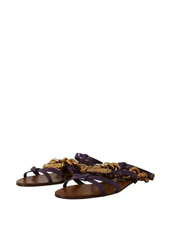 Dolce & Gabbana Devotion Heart-embellished Chain Sandals