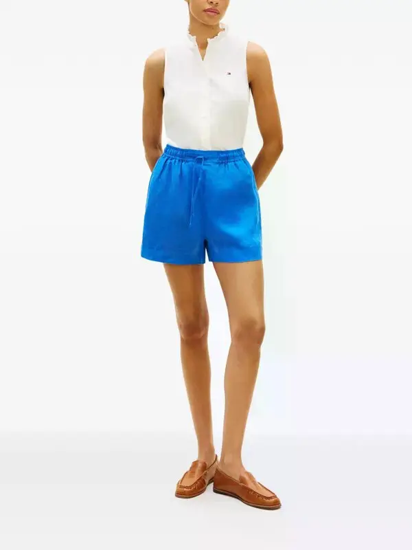 Tommy Hilfiger Drawstring Waist Linen Shorts
