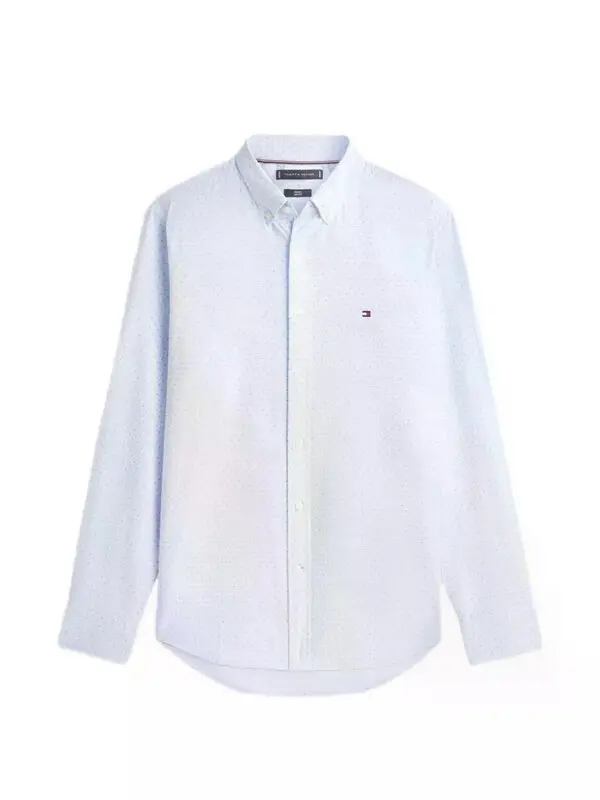 Tommy Hilfiger Poplin Mini-print Shirt - Blue