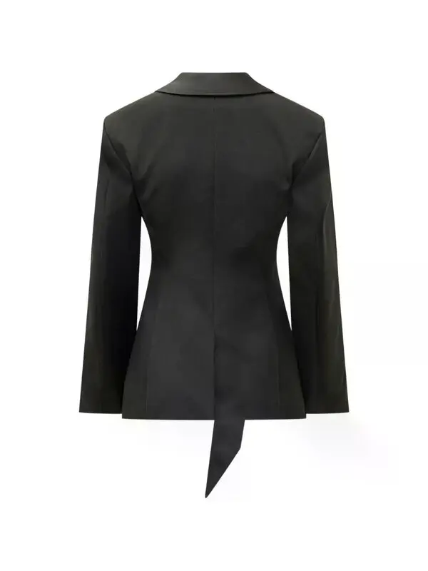 Attico Asymmetrical Scarf Lapel Blazer