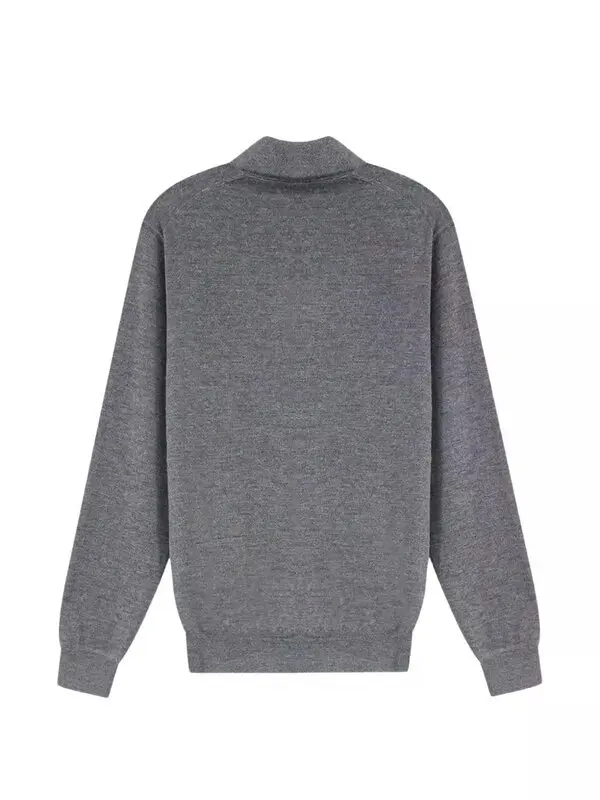 Brunello Cucinelli Long-sleeve Polo Shirt - Grey