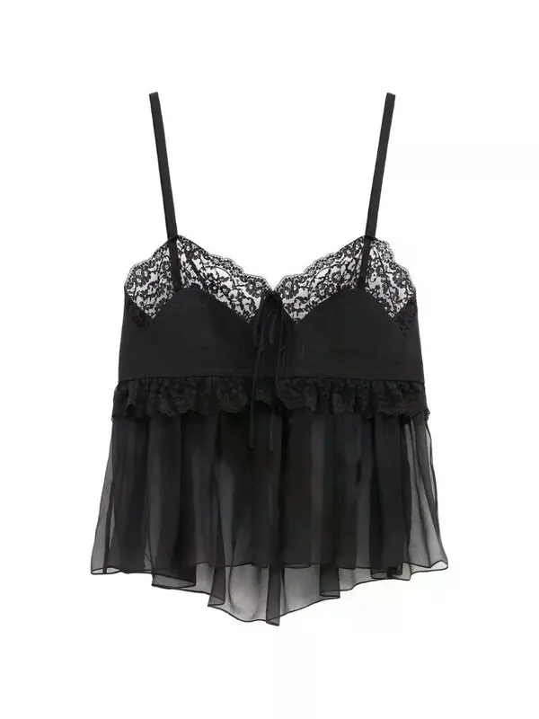 Chloé Lace-trim Ruffle Detail Top