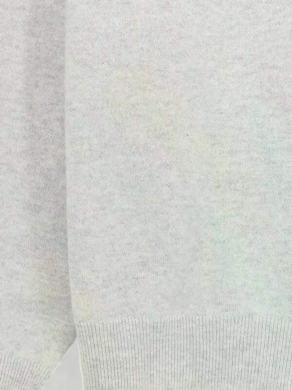 Brunello Cucinelli Crew Neck Ribbed Trim Sweater - Grey