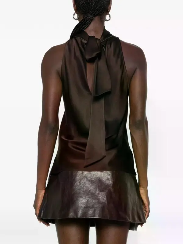 Brunello Cucinelli Asymmetrical Hem Silk Top