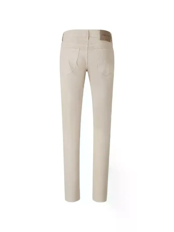 Jacob Cohen Slim-fit Jeans With Logo Patch - Neutrals