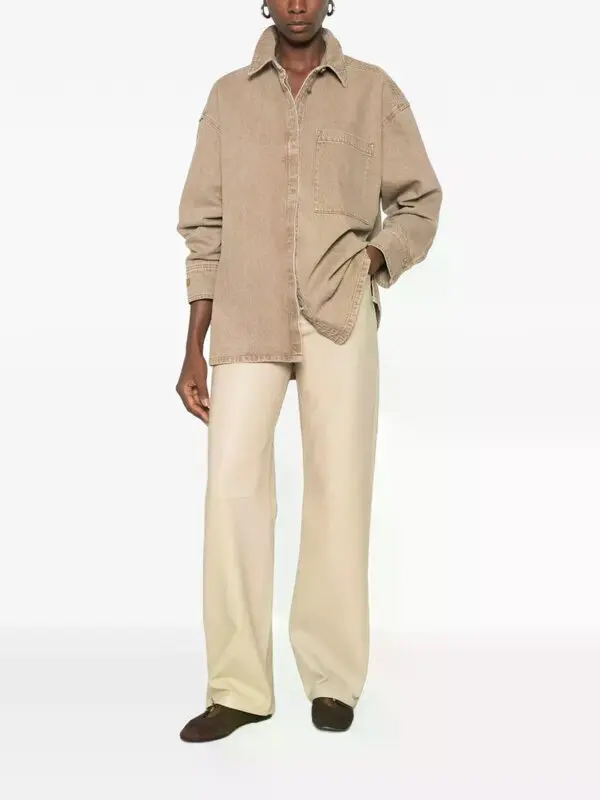 BY MALENE BIRGER Wide-leg Leather Trousers