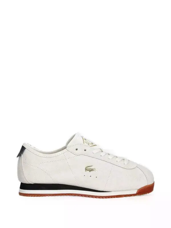 Lacoste Embroidered Suede Sneakers