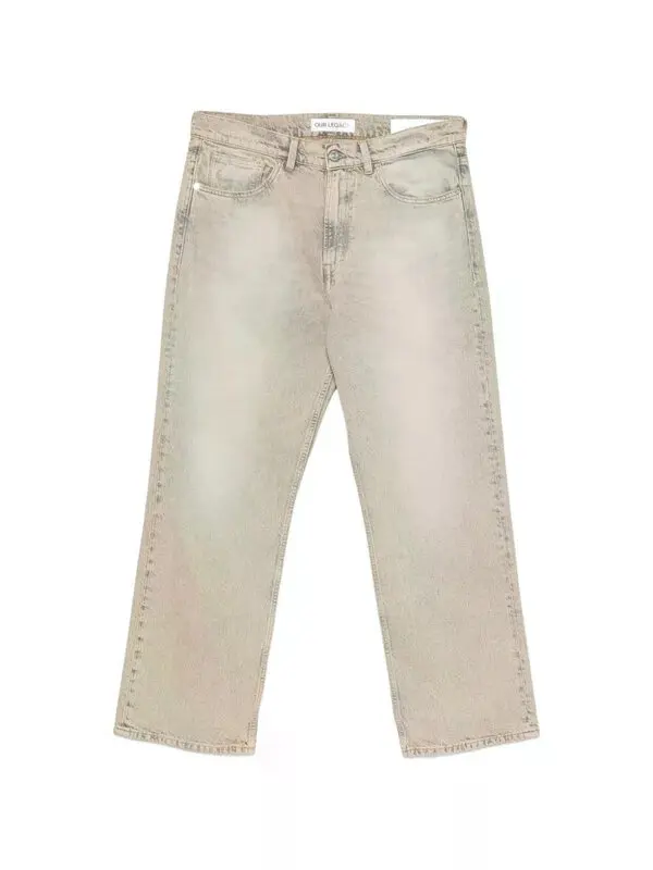 Our Legacy Third Cut Jeans Beige Washed Effect - Neutrals