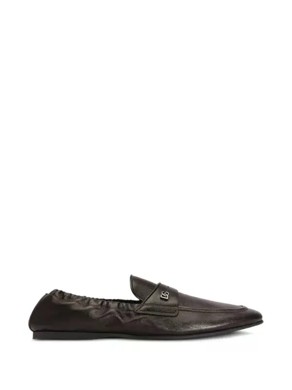 Dolce & Gabbana Calfskin Slipper - Brown