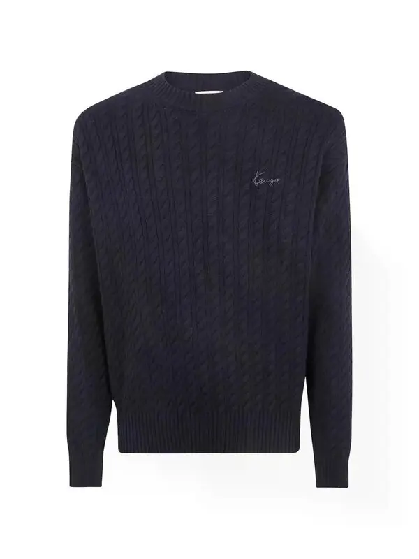 Kenzo Cable-knit Embroidered Logo Sweater