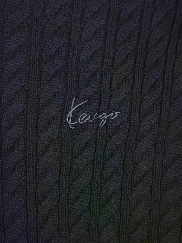 Kenzo Cable-knit Embroidered Logo Sweater
