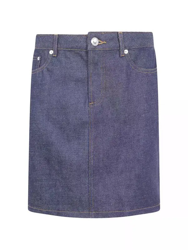 A.p.c. Contrast-stitched Mini Skirt