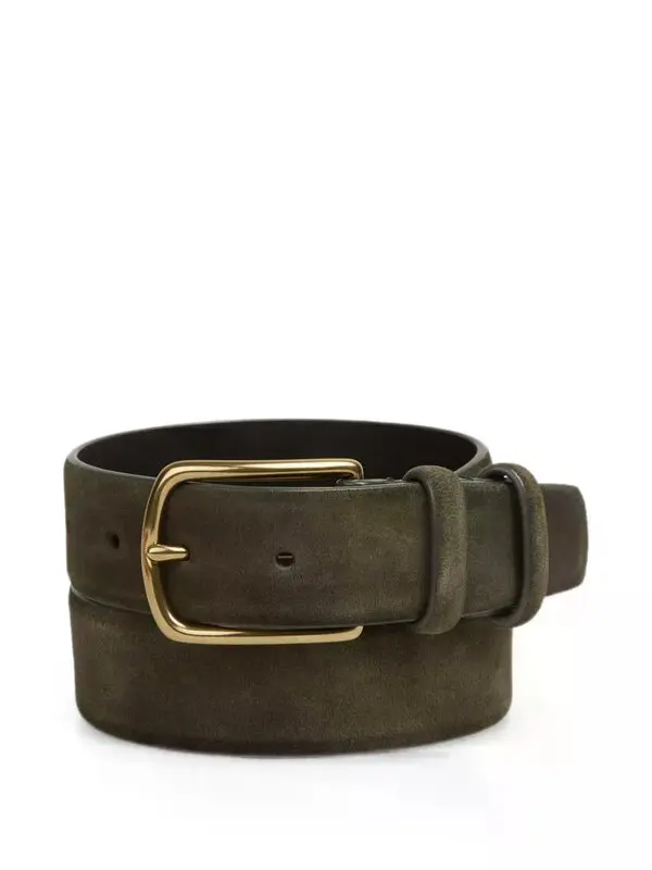 Officine Creative Calf Suede Belt - Green