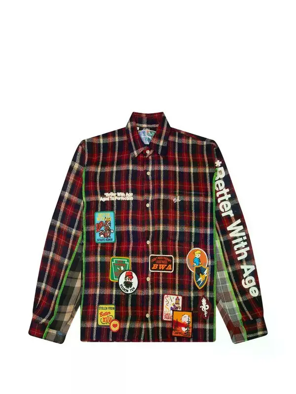 BETTER WITH AGE Gentle 3 Checked-pattern Flannel Shirt