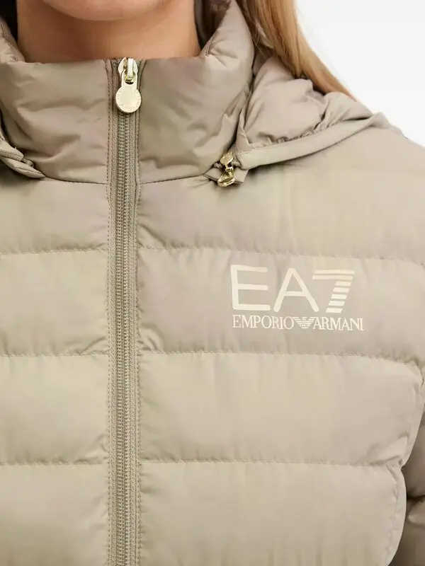 EA7 Hooded Quilted Down Jacket