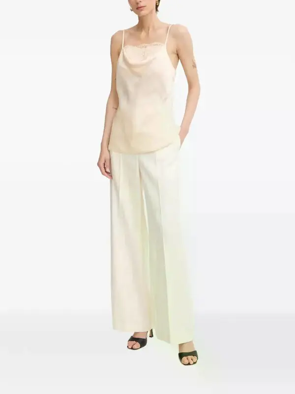 TWINSET Lace-trimmed Cowl Neck Top