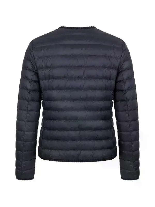 Moncler Quilted Braided-trim Jacket - Blue