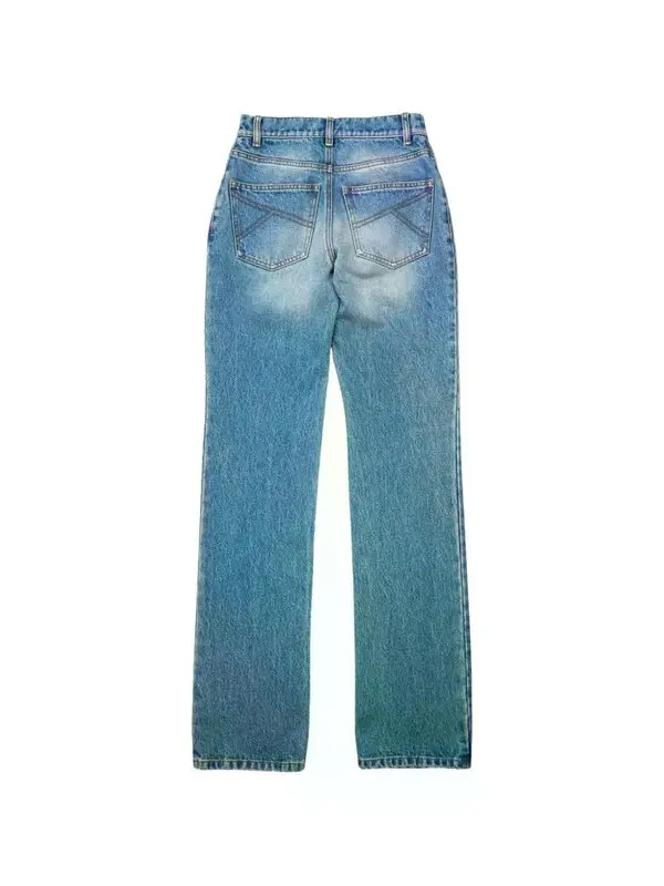 TORISHÉJU Contrast Stitching Straight-leg Jeans