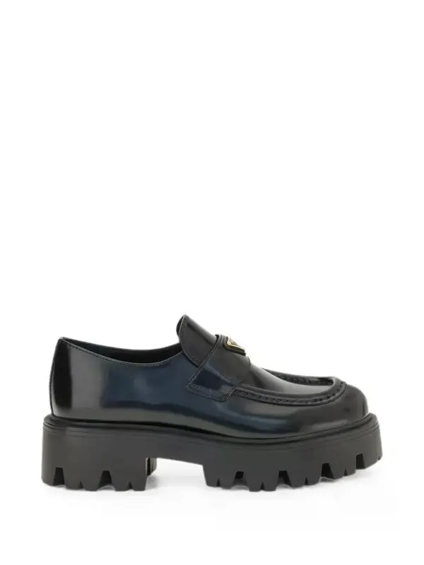 Prada Logo Plaque Chunky Sole Loafers